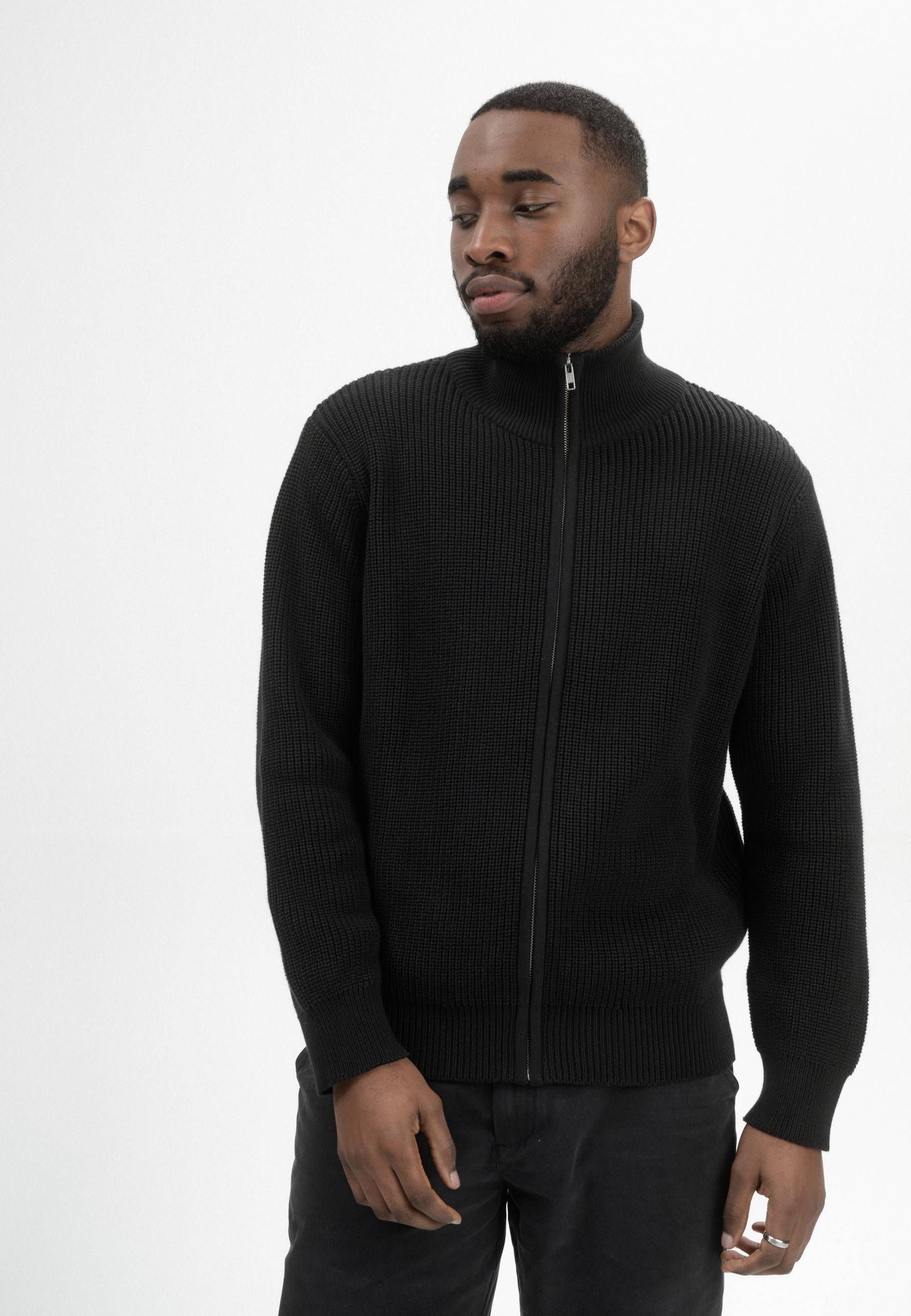 Ribbed knit jacket style TAKSH